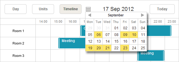 Mini Calendar Date Picker Scheduler Docs